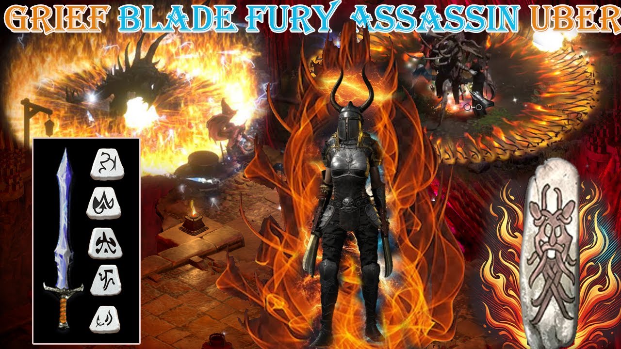 Diablo 2 Resurrected - Grief Blade Fury Assassin Build Uber Tristram ...