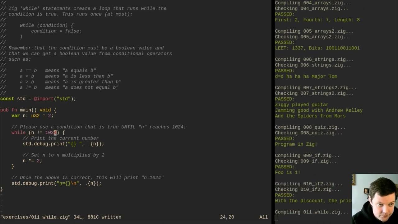 Learning Zig with Ziglings - YouTube
