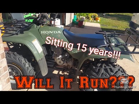 1995 Honda Fourtrax 300 sitting 15 years | Will it Run????? - YouTube