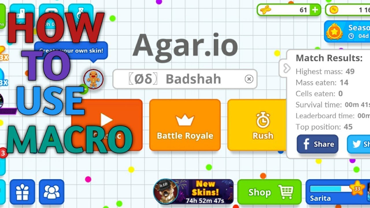 How to use macro in agar.io without any app - YouTube