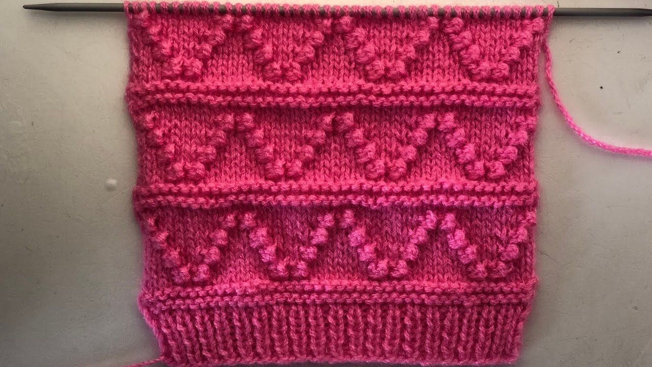 New Stitch Pattern For Sweaters - YouTube