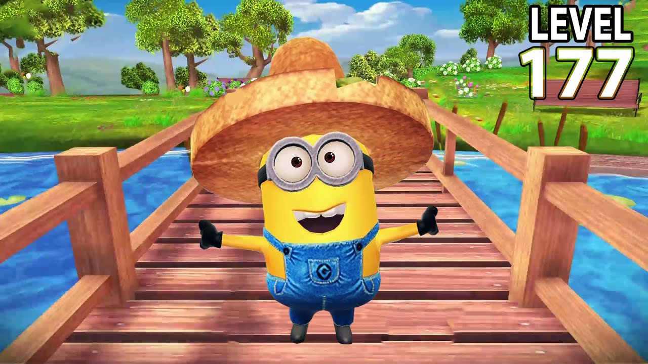Minion Rush Tortilla Chip Hat Minion Use the Slides 7 times at Minion Park | Lv 177 - YouTube