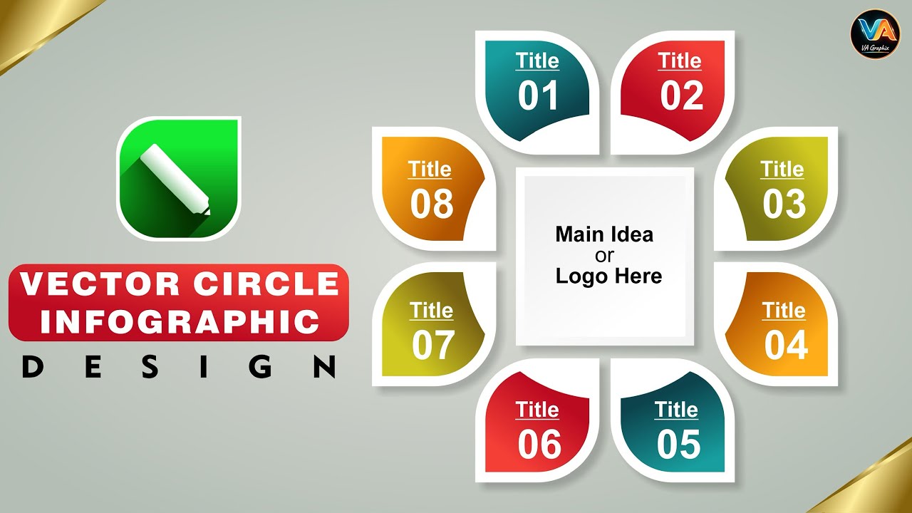 Circle Infographic Design Tutorial | Clean & Modern Vector Design in ...