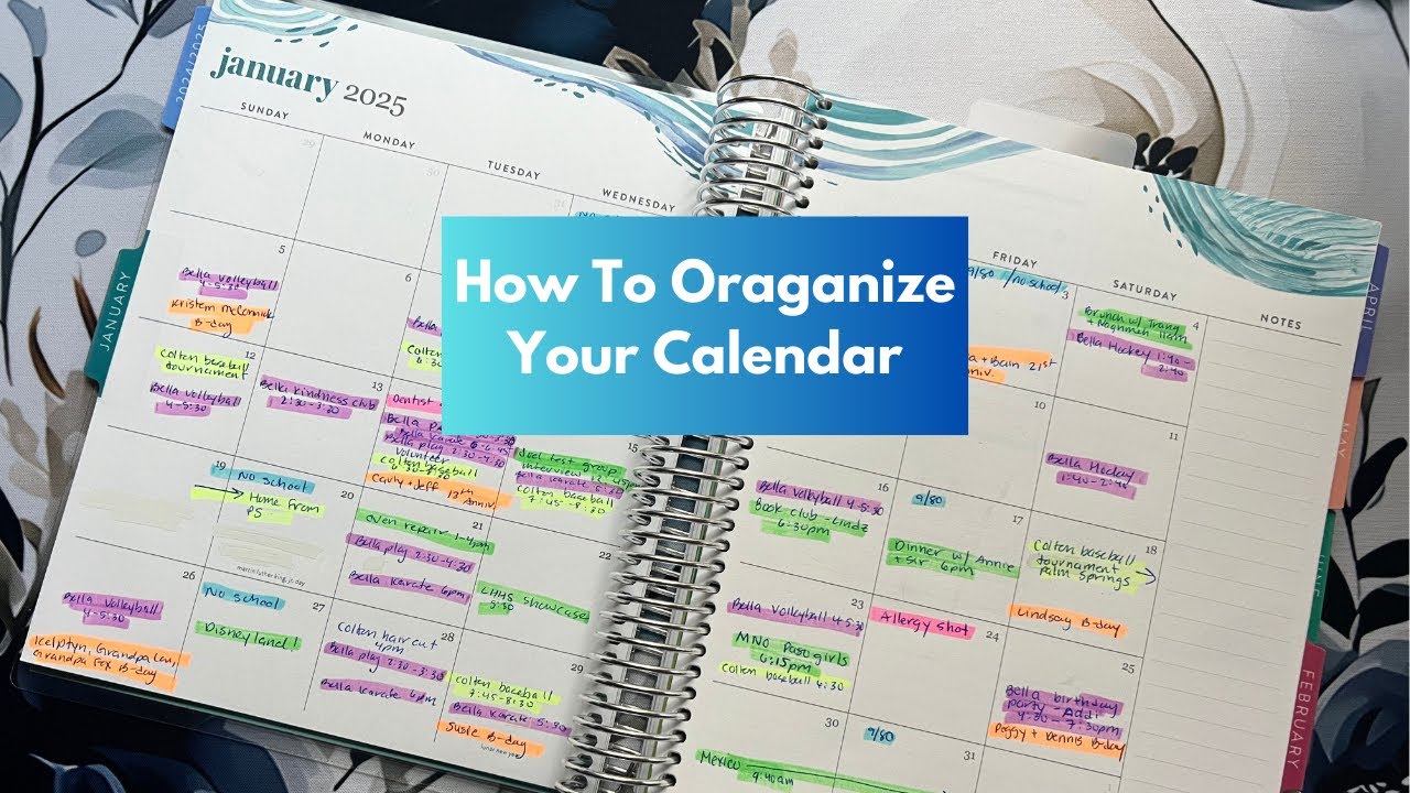 How to Organize Your Planner | Family Calendar | How to Use Your ...