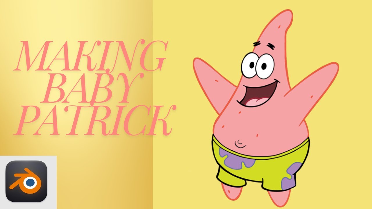 Making baby Patrick in blender (timelapse) - YouTube