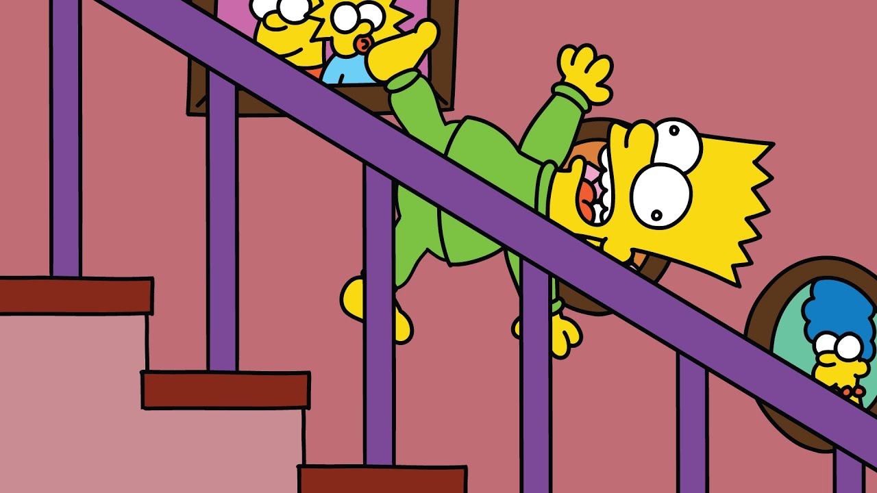 Bratty Bart Falls Down the Stairs! – The Simpsons Fanimation - YouTube