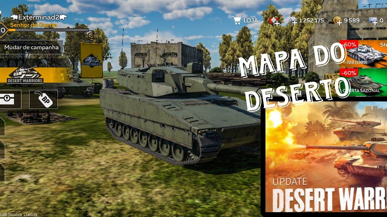 "Primeira Vez no Novo Mapa do Deserto com o Pelotão CV 90105 XC-IX | War Thunder mobile" - YouTube