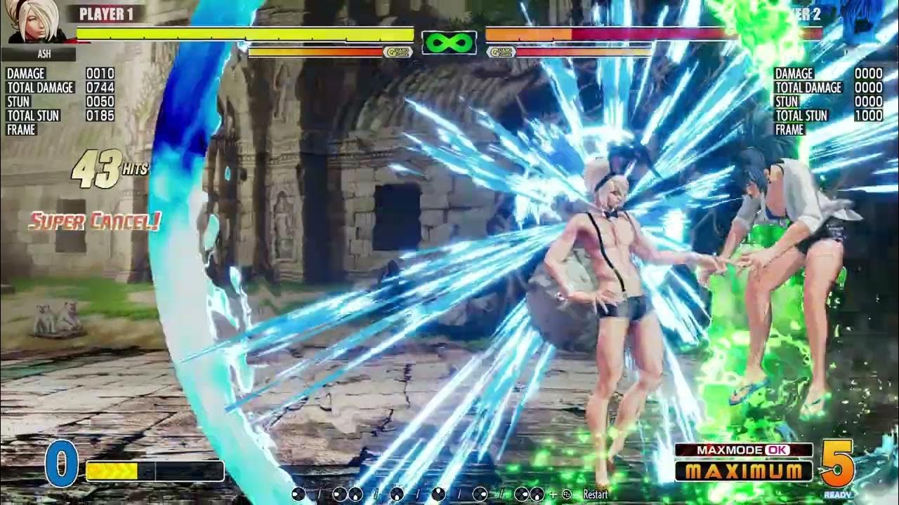KOF XV - Ash Crimson Stun Combo - Steam Edition - YouTube