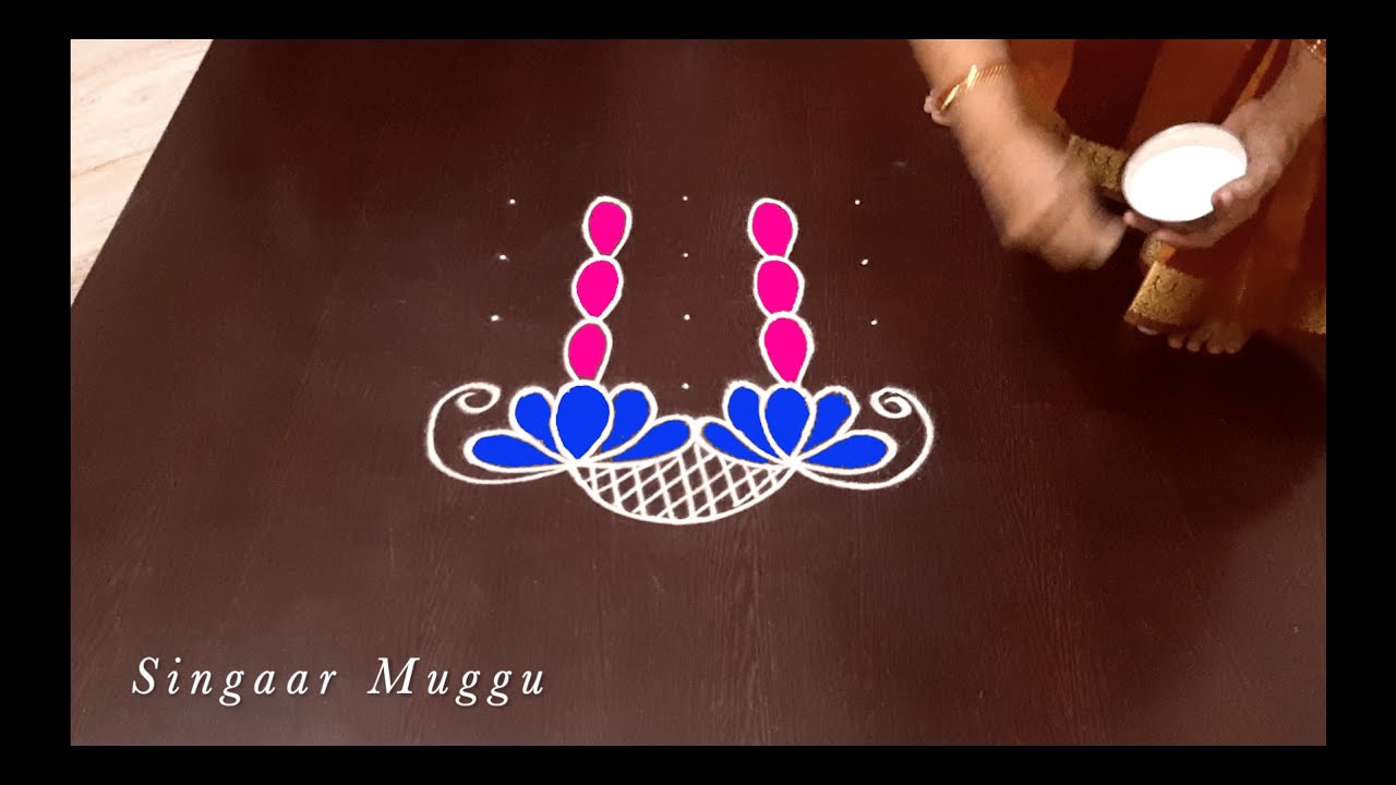 Ratha Sapthami kolam with 5X5 dots | Ratham muggulu | ther kolam ...