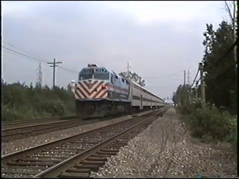 Metra Rail & Soo Line trains, Des Plaines, IL, 1990 - YouTube