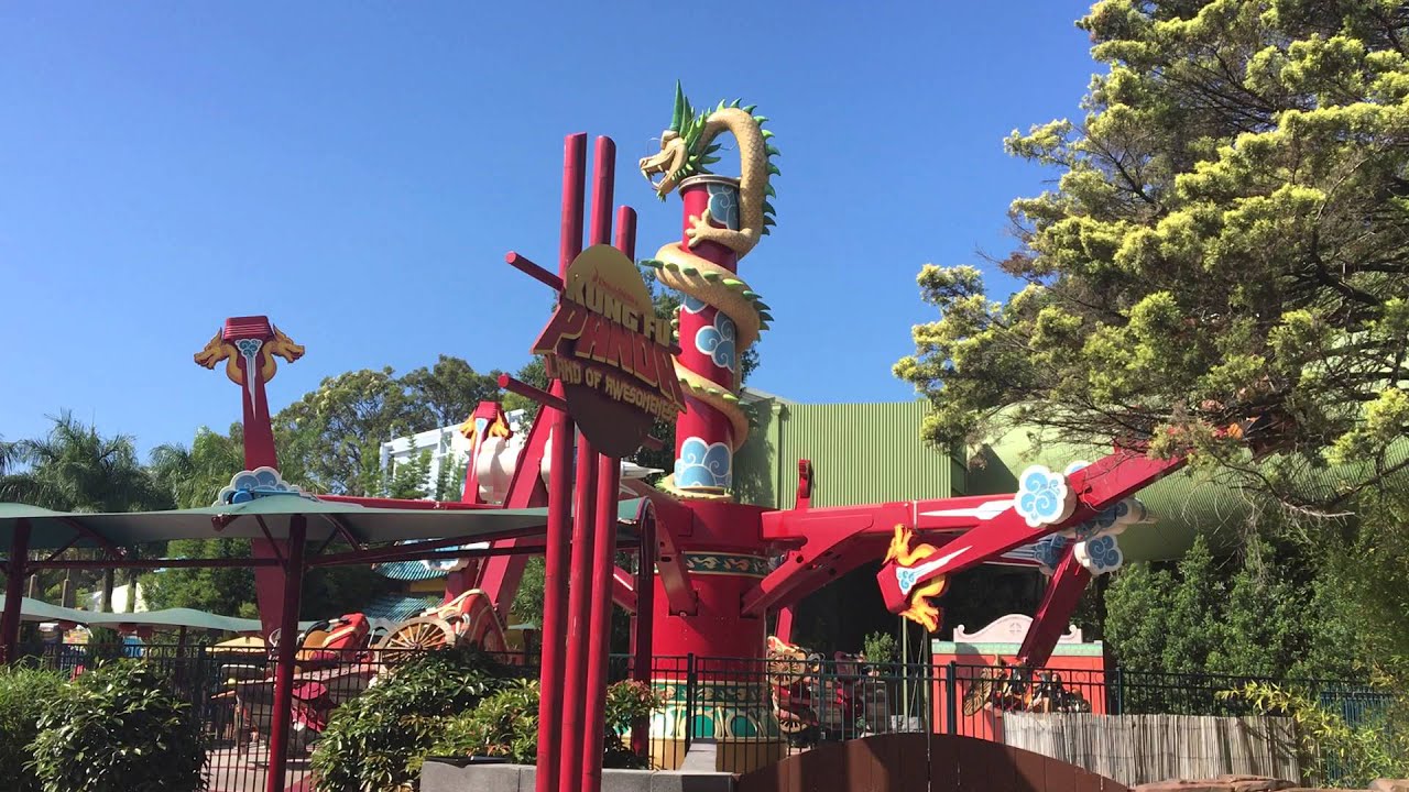 Dreamworld Kung Fu Panda Pandamonium Ride Soft Style - YouTube