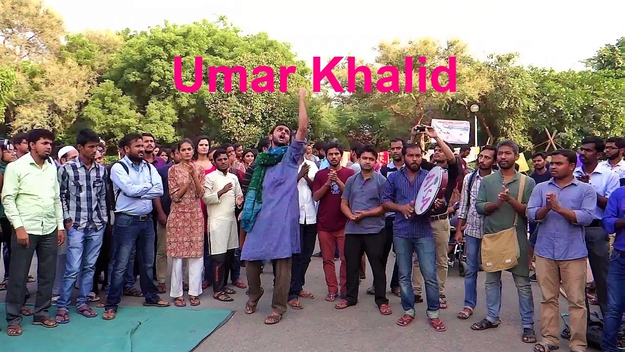 Umar Khalid --- one of the Strongest Voices Against Disappearance of Najeeb Ahmed JNU - YouTube