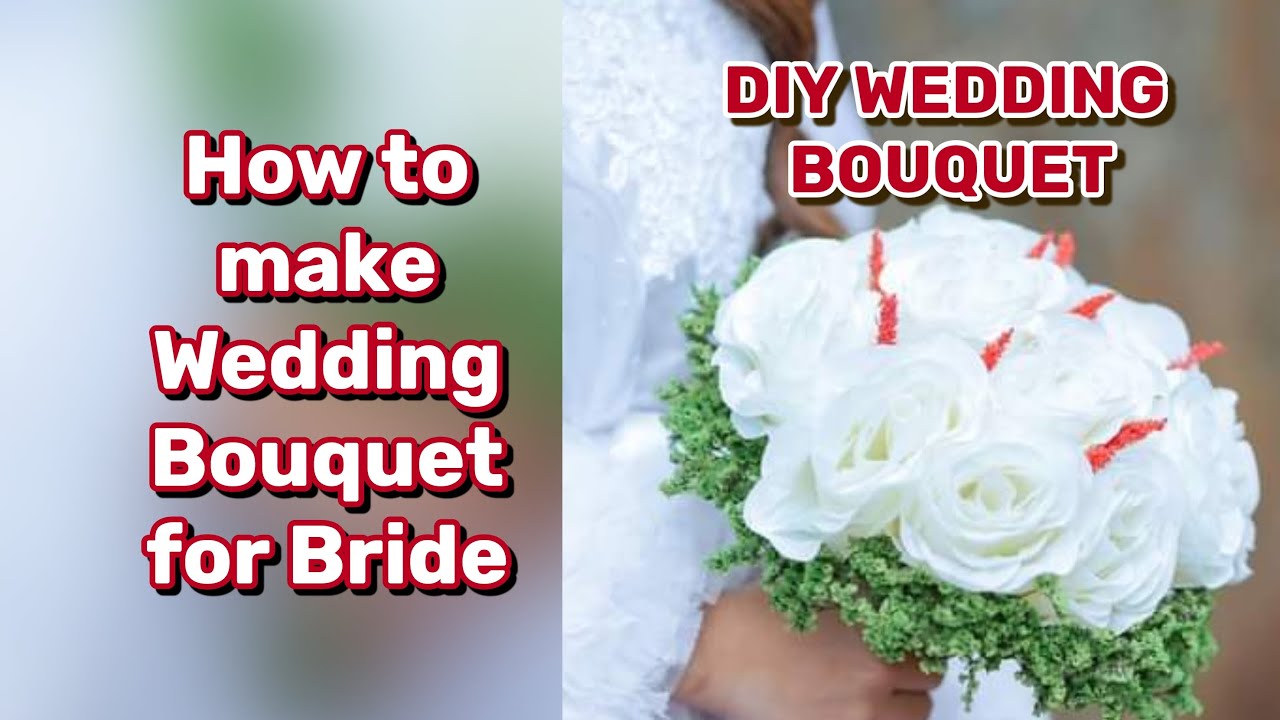 HOW TO MAKE WEDDING BOUQUET ARTIFICIAL FLOWERS ONLY | DIY Bride Bouquet for Wedding | Jethro ...