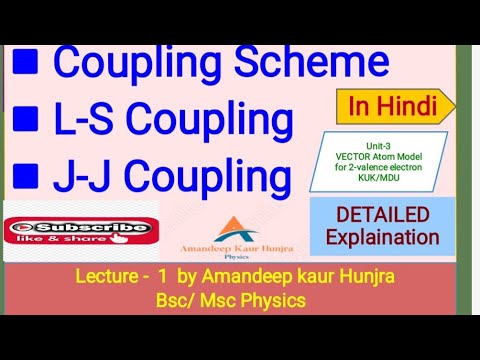 Coupling Scheme|LS coupling and JJ coupling| #atomicphysics# ...