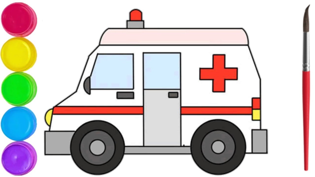 How to draw ambulance । How to draw a picture of ambulance । How to ...