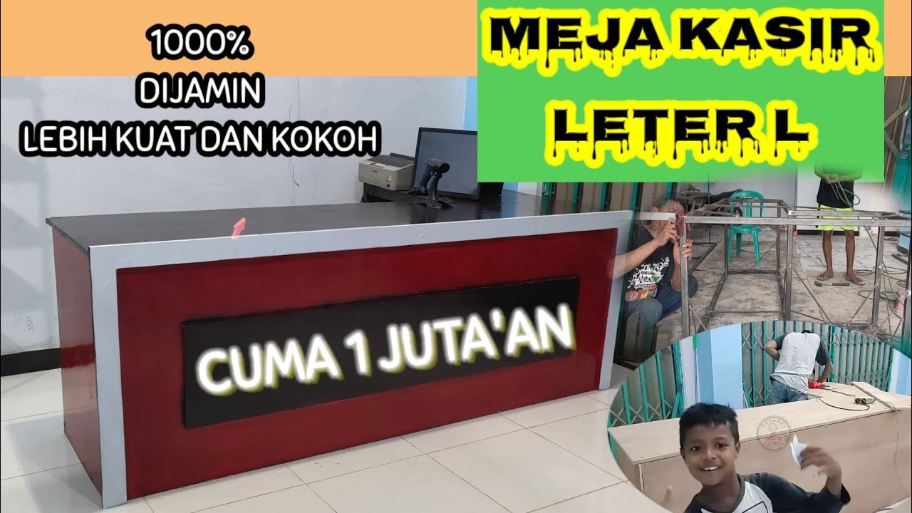 Cara Membuat Meja Leter L || Cara Bikin Meja Kasir - YouTube