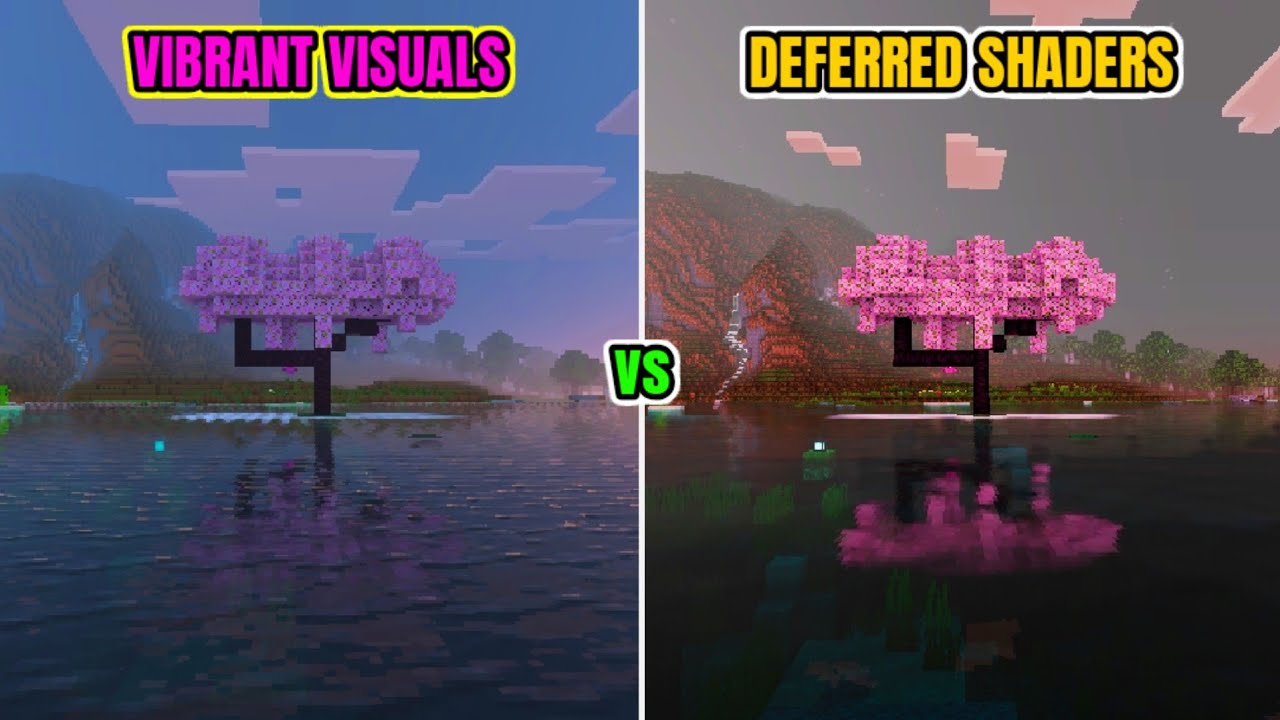Vibrant Visuais vs Deferred Shaders - minecraft bedrock ultra 1080p 60 ...