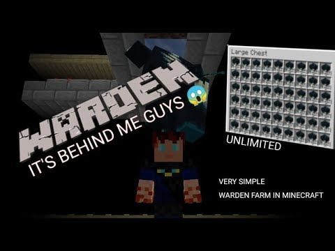 WARDEN , is it a farmable mob ? Minecraft: "world simplest" WARDEN FARM ...