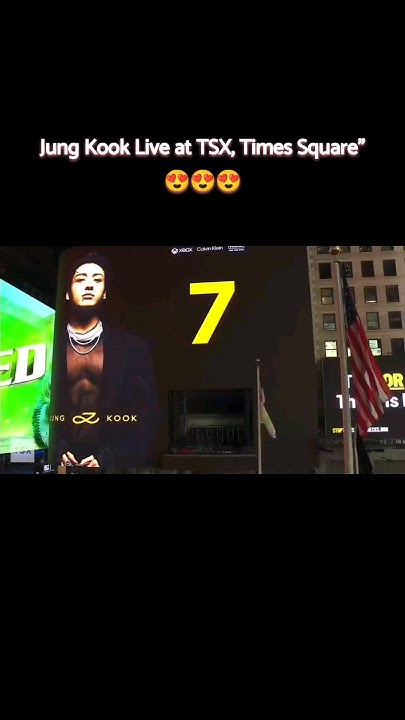 Jung Kook Live At Tsx Times Square Jungkook 🥰 Bts Youtubeshorts