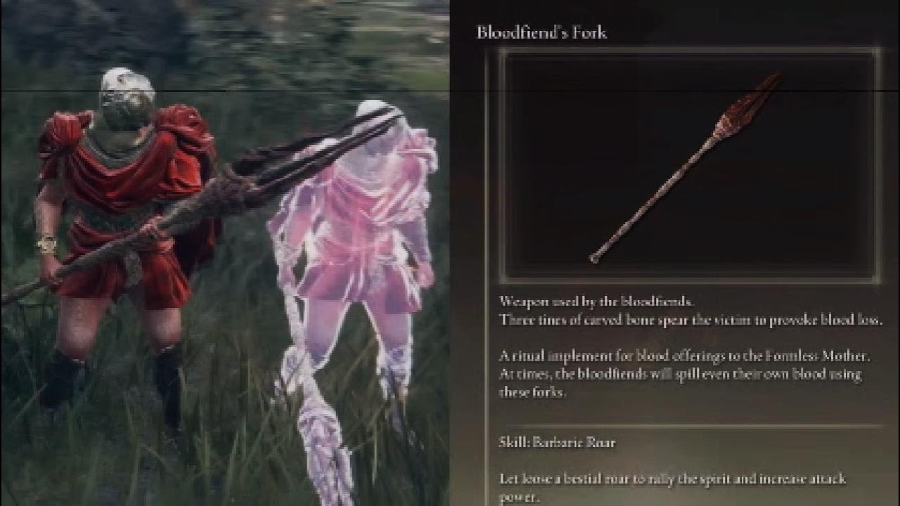 Elden Ring DLC Bloodfiend's Fork Drop Location and Move Set ...