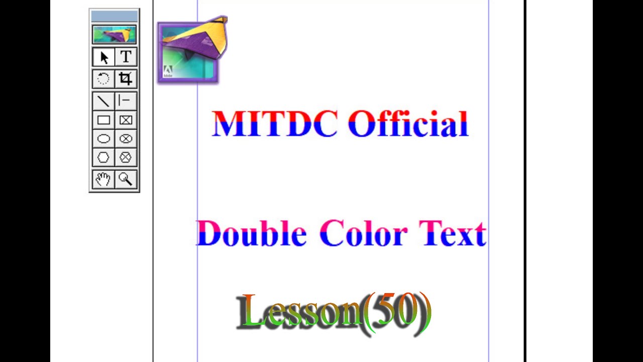 How To Create Double Color Text In Adobe PageMaker 7.0 Lesson (50 ...