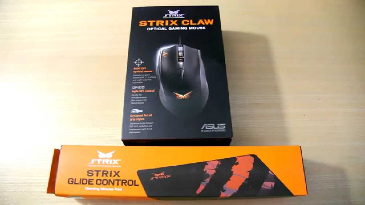 Asus Strix Claw Optical 5000dpi 6 button Gaming Mouse Unboxing! - YouTube