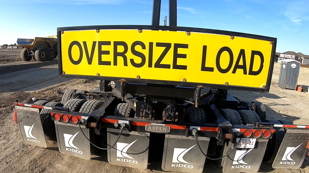 Heavy Haul on 95 wheels | beam deck trailer walk around. - YouTube