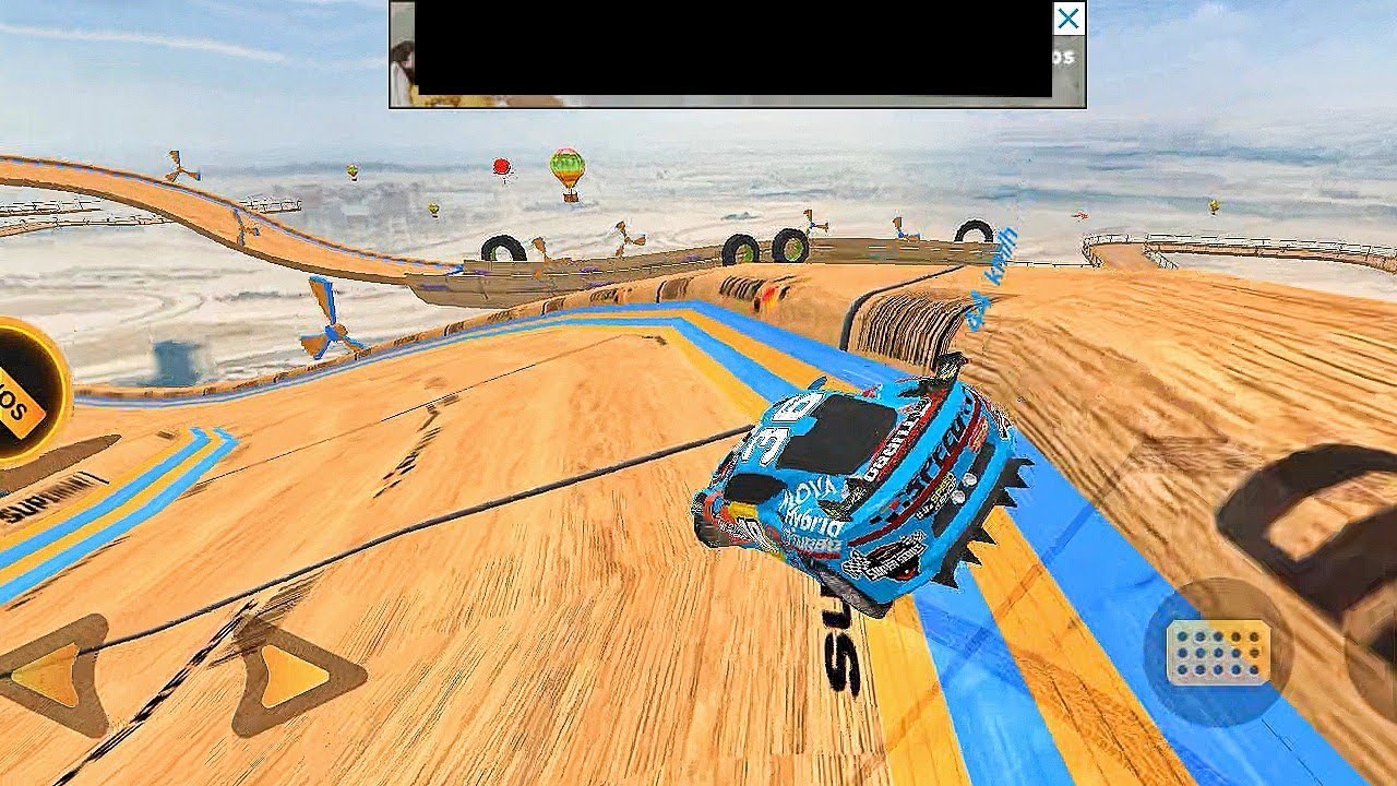 ramp stand car game Lamborghini speed test speed racing - YouTube