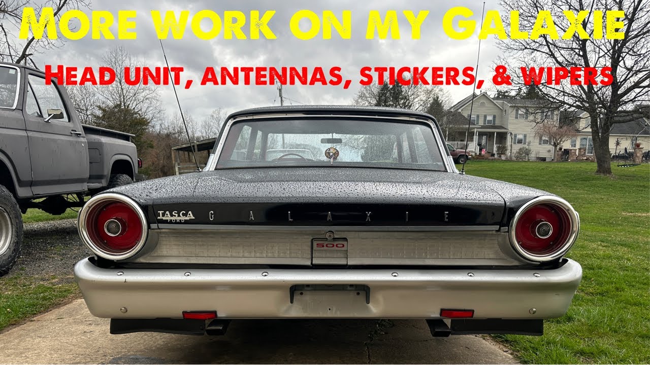 My first custom work on my 1963 Galaxie 500-Head unit, antennas ...