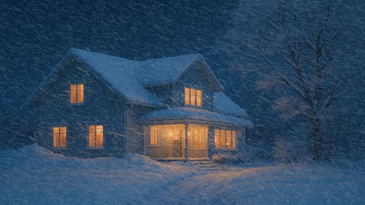Heavy Blizzard Storm at Night | Howling Wind & Blowing Snow | Sounds ...