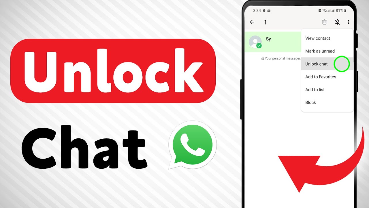 How To Unlock Chat On WhatsApp (Updated) - YouTube