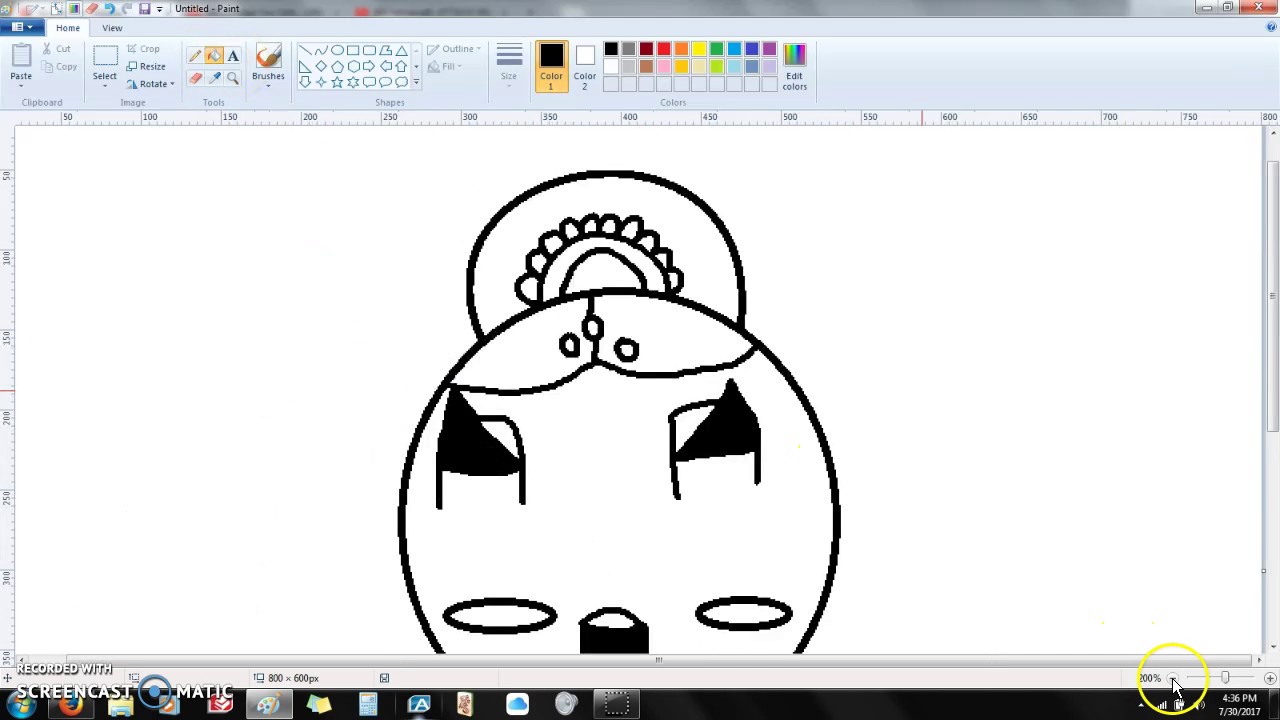 Making Ballora On Ms.Paint. ^w^ - YouTube
