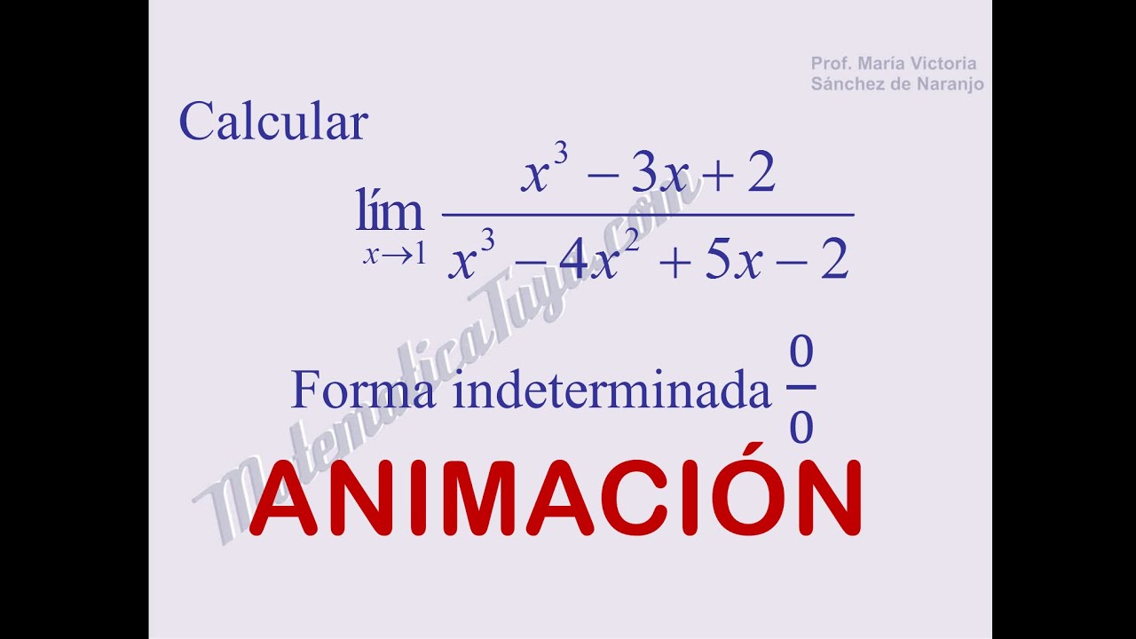 Límite con indeterminación 0/0 con polinomios. Factorizar con Ruffini ...