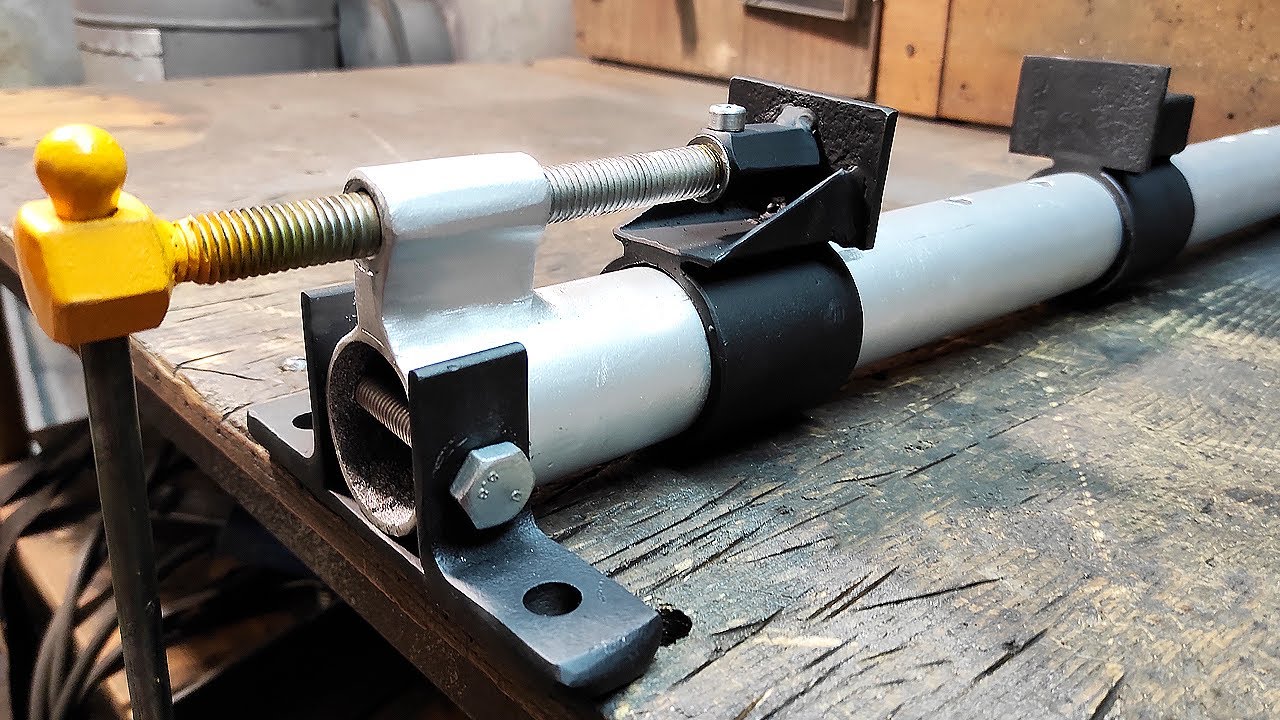 Powerful Carpentry Wood Clamp From Round Pipe Own Hands! - YouTube
