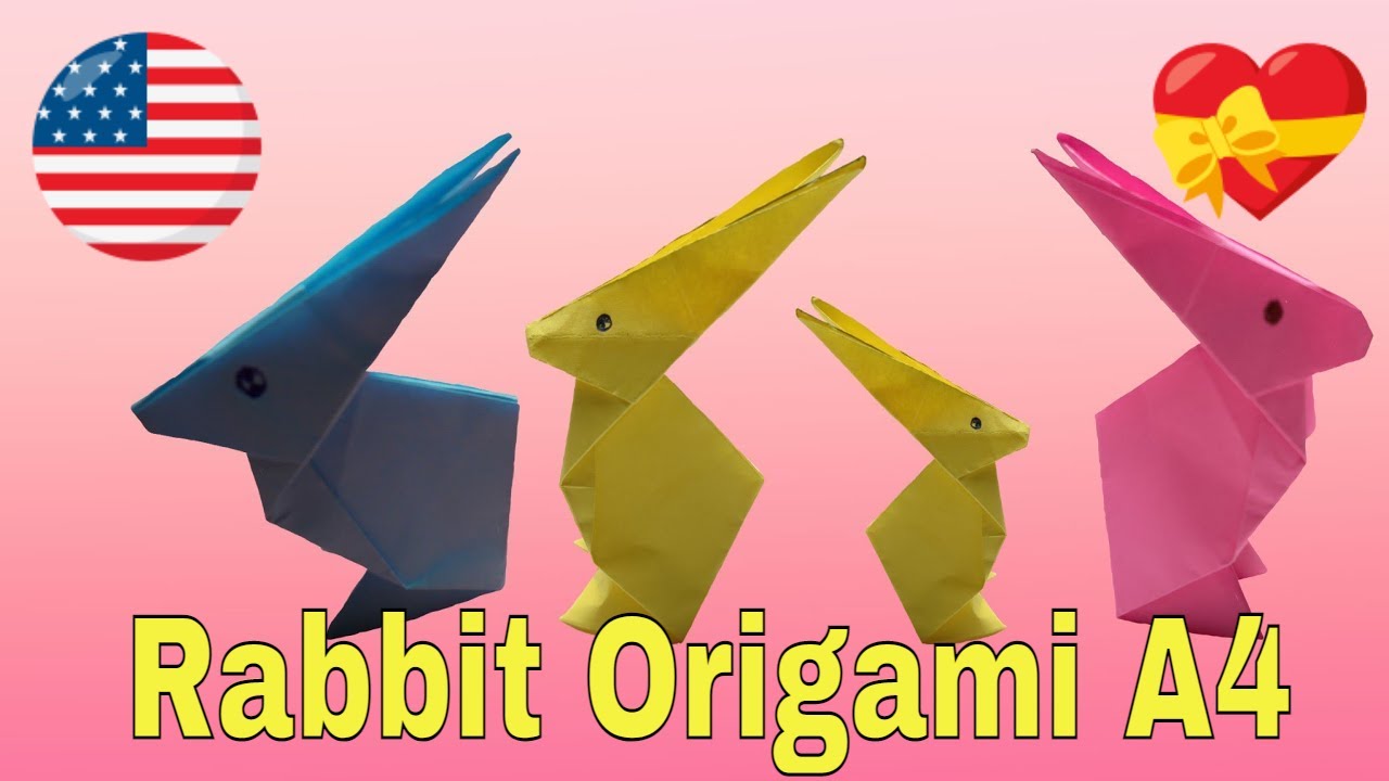 Rabbit Origami Easy A4 - How to make rabbit origami easy A4 Paper ...
