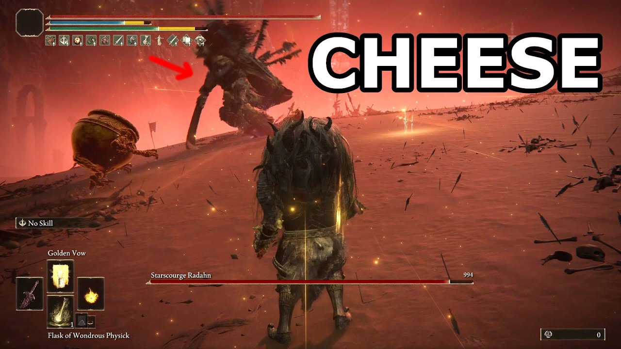Starscourge Radahn Cheese! How to Cheese Radahn - Elden Ring Gameplay ...