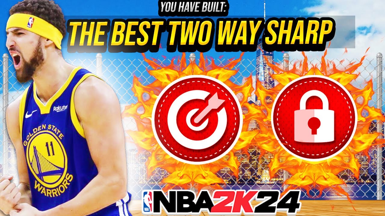 I MADE THE BEST 2-WAY SHARP BUILD ON NBA 2K24!!! BEST TWO WAY ...