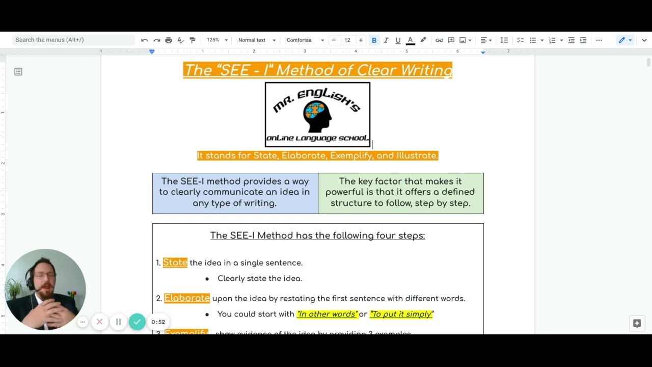 The “SEE I” Method of Clear Writing - YouTube