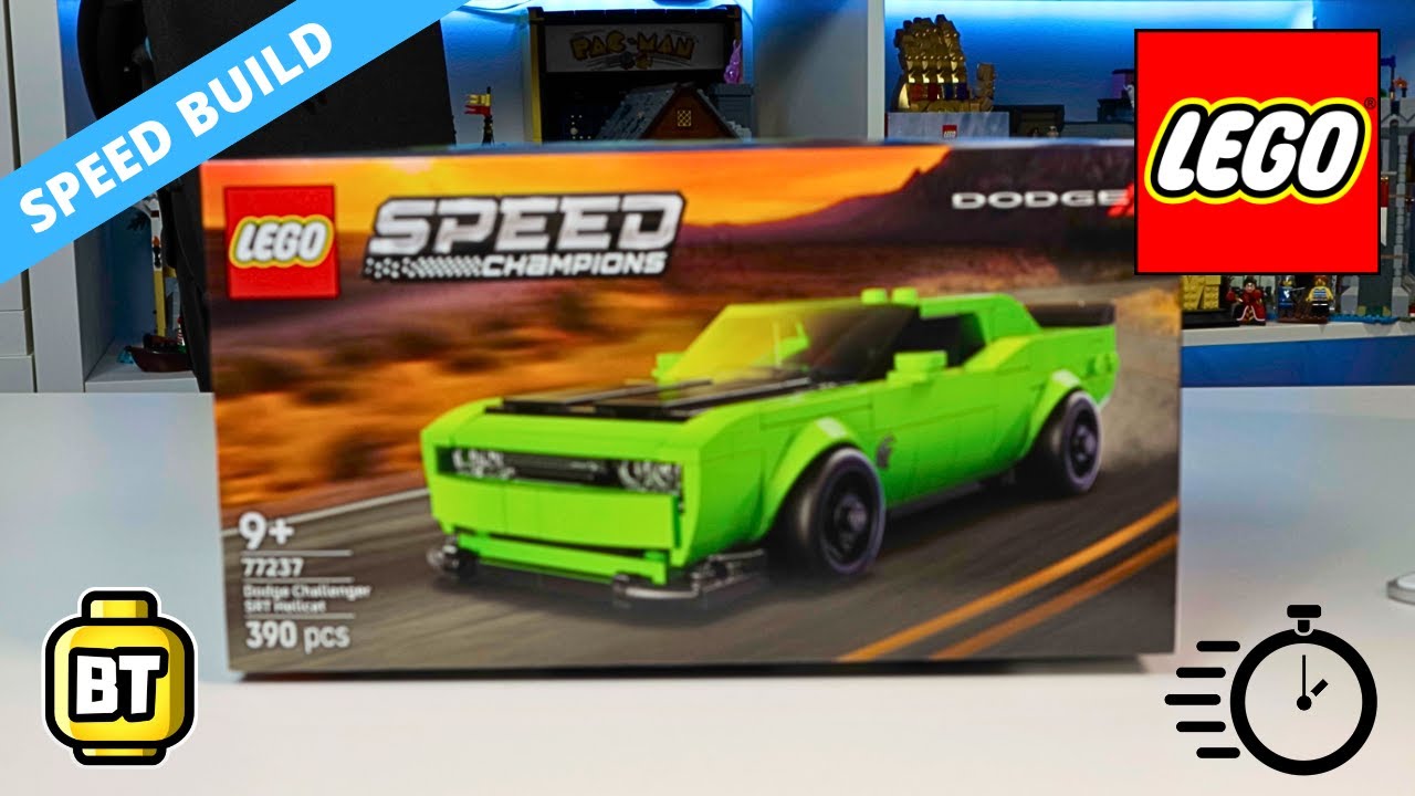 LEGO Speed Champions Dodger Challenger Hellcat - Speed Build - YouTube