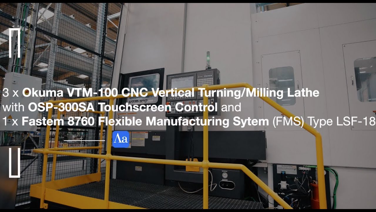 An Okuma Cell comprising of 3 Okuma VTM-100 - YouTube