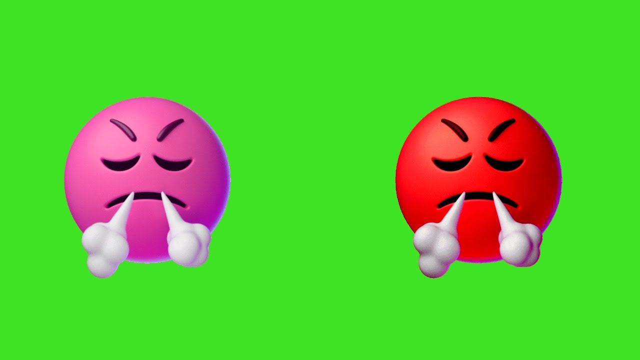 Angry Emoji green screen effects - Angry emoji green animation - YouTube