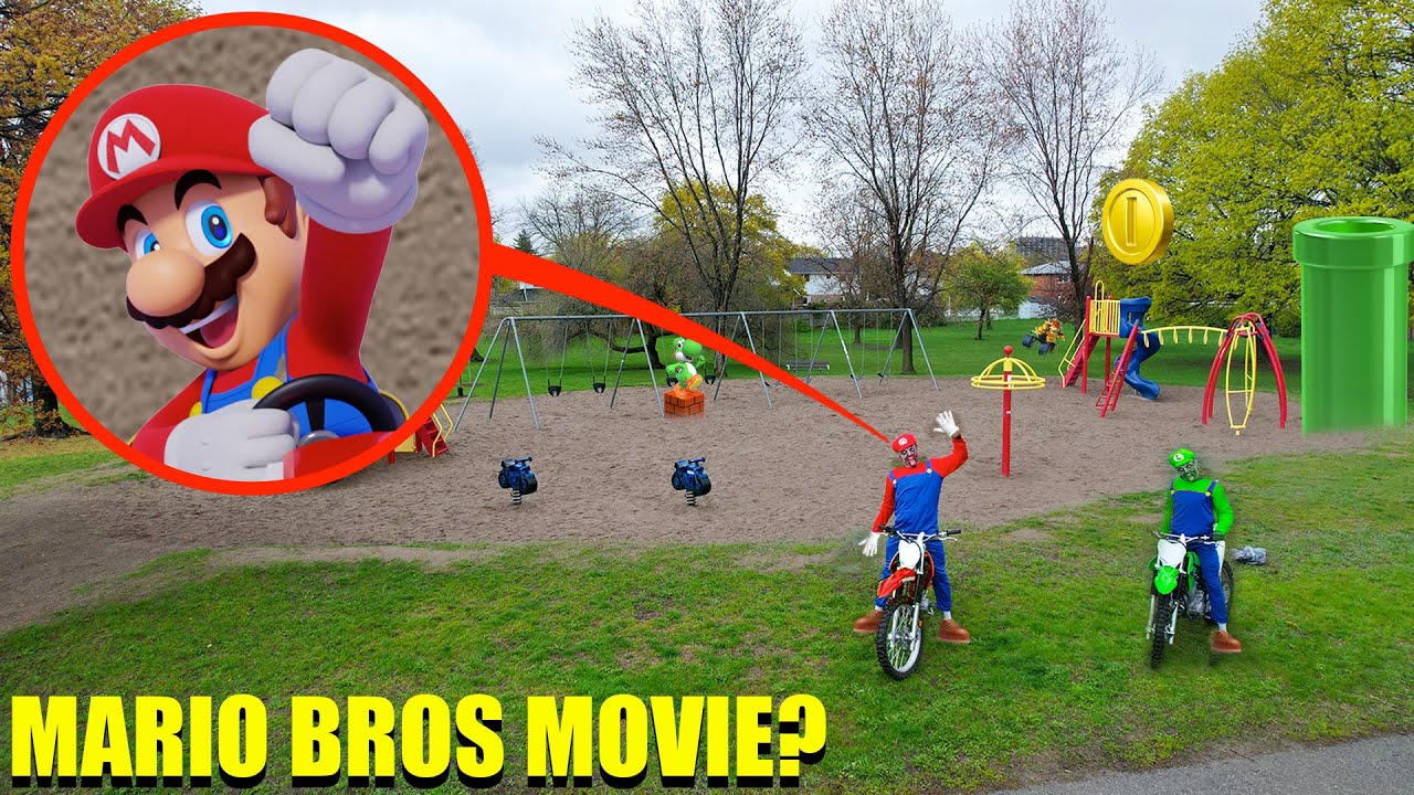 WE SAW THE SUPER MARIO BROS MOVIE AT A PARK (WE RACED THEM) - YouTube