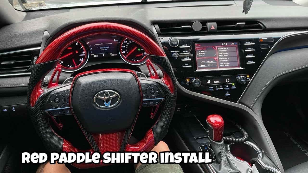 INSTALLING RED PADDLE SHIFTERS !! - YouTube
