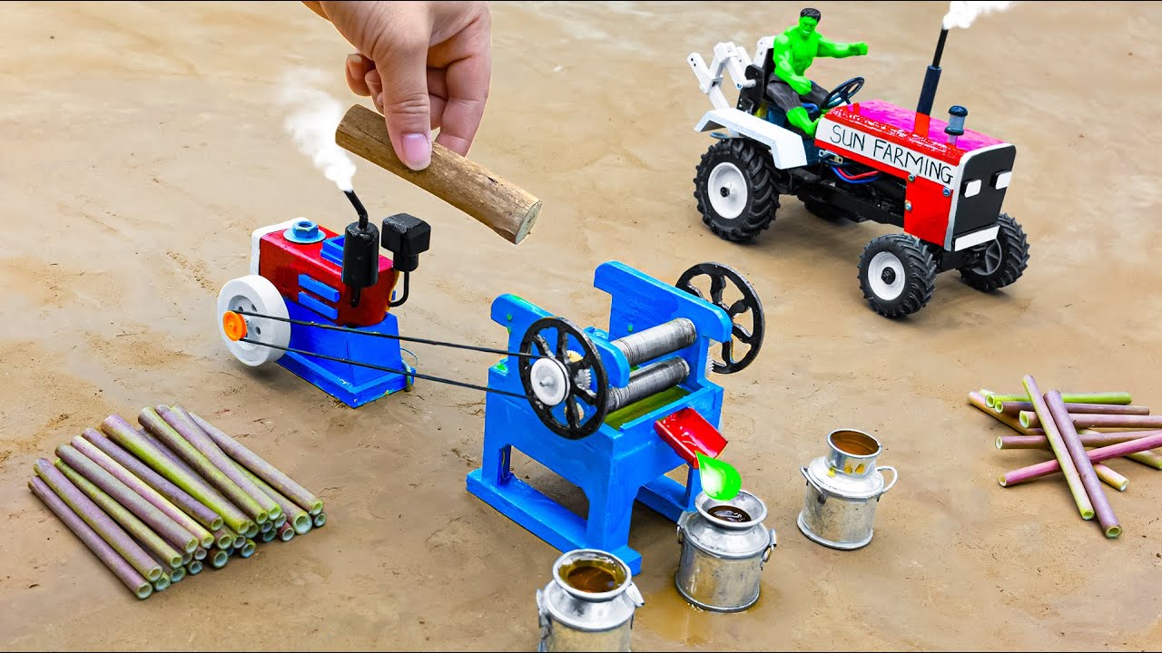 DIY Tractor-Powered Fruit Press | Build a fruit press powered by a mini ...