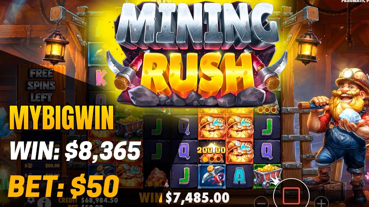 Mining Rush Slot Big Win! Total Win $8,365 - YouTube