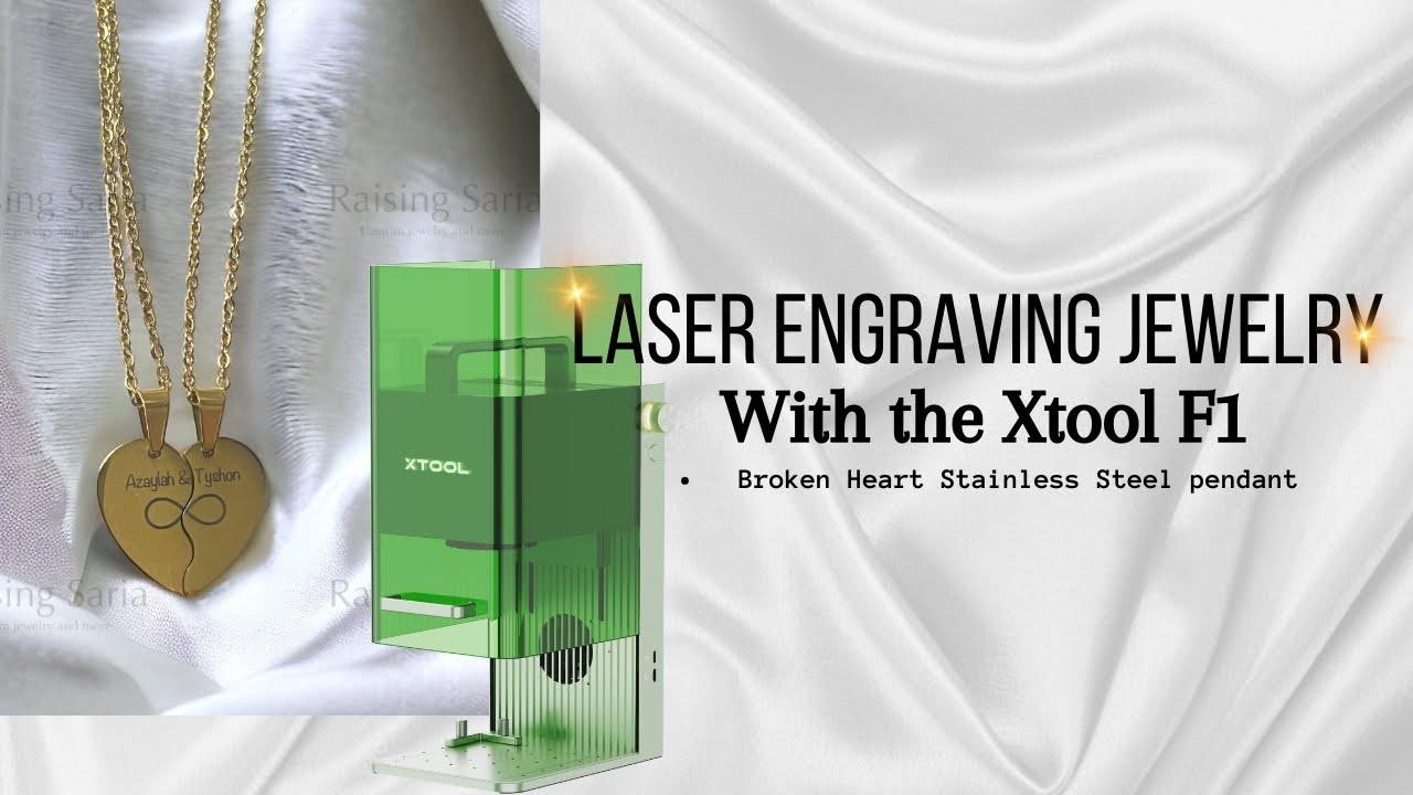How to engrave jewelry using the xtool f1 - Broken Heart pendant - YouTube