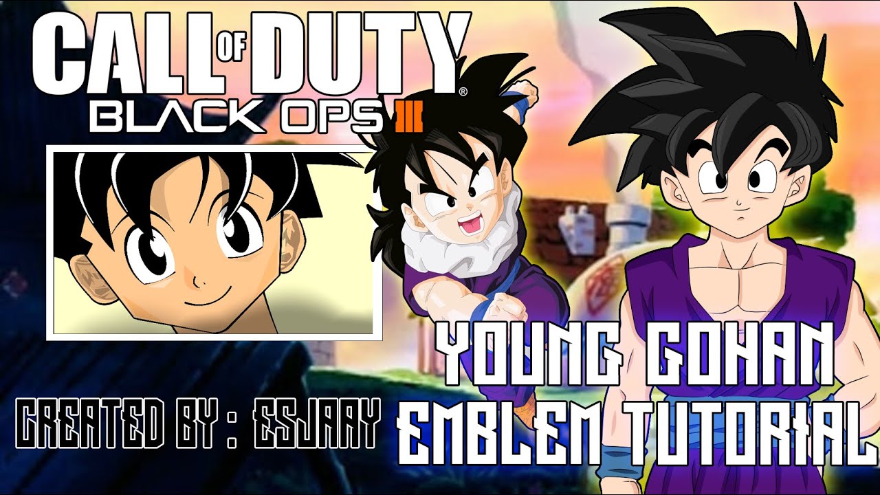 YOUNG GOHAN DRAGON BALL Z - Black Ops 3 Emblem Tutorial - YouTube