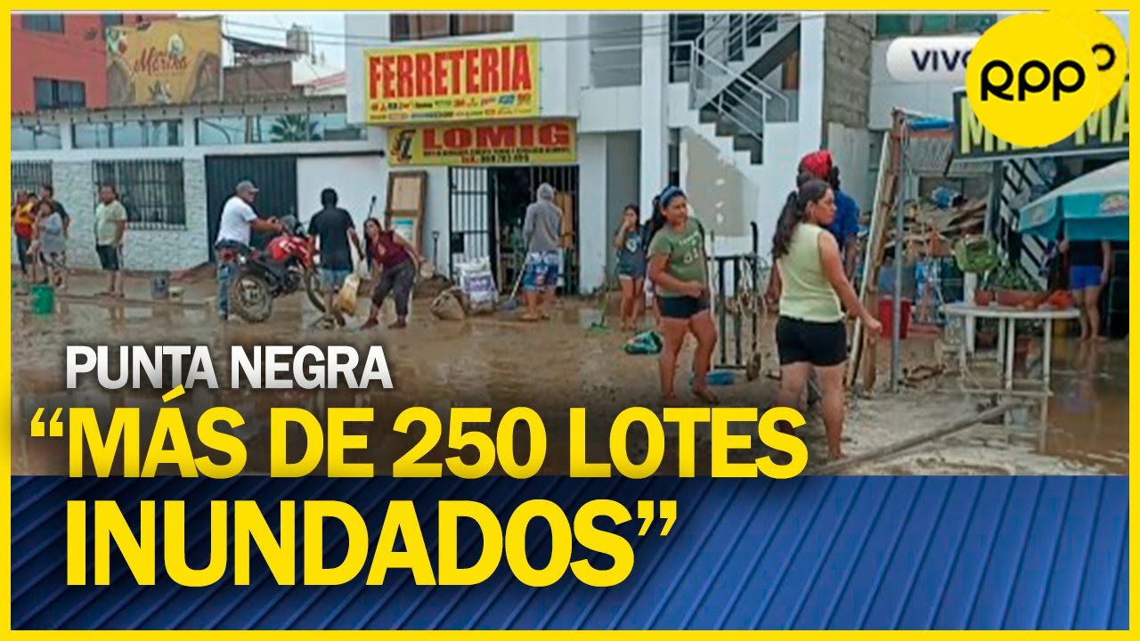 PUNTA NEGRA: Activación de la quebrada el hueso genera huaico - YouTube