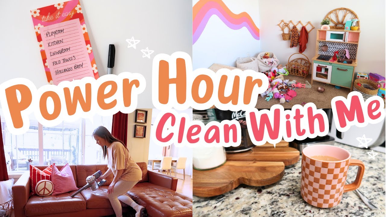 POWER HOUR CLEAN WITH ME | CLEANING MOTIVATION | 1 HOUR CLEANING METHOD ...