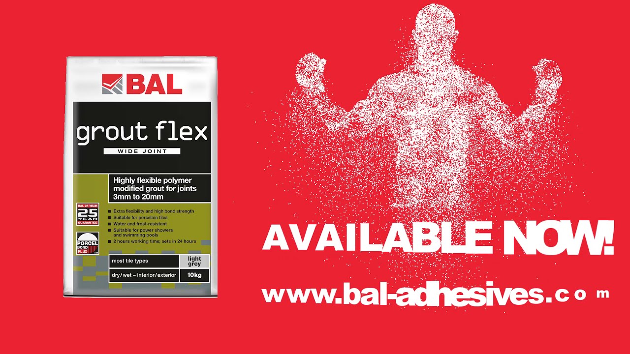 BAL Grout Flex Wide Joint - Demo Video - YouTube